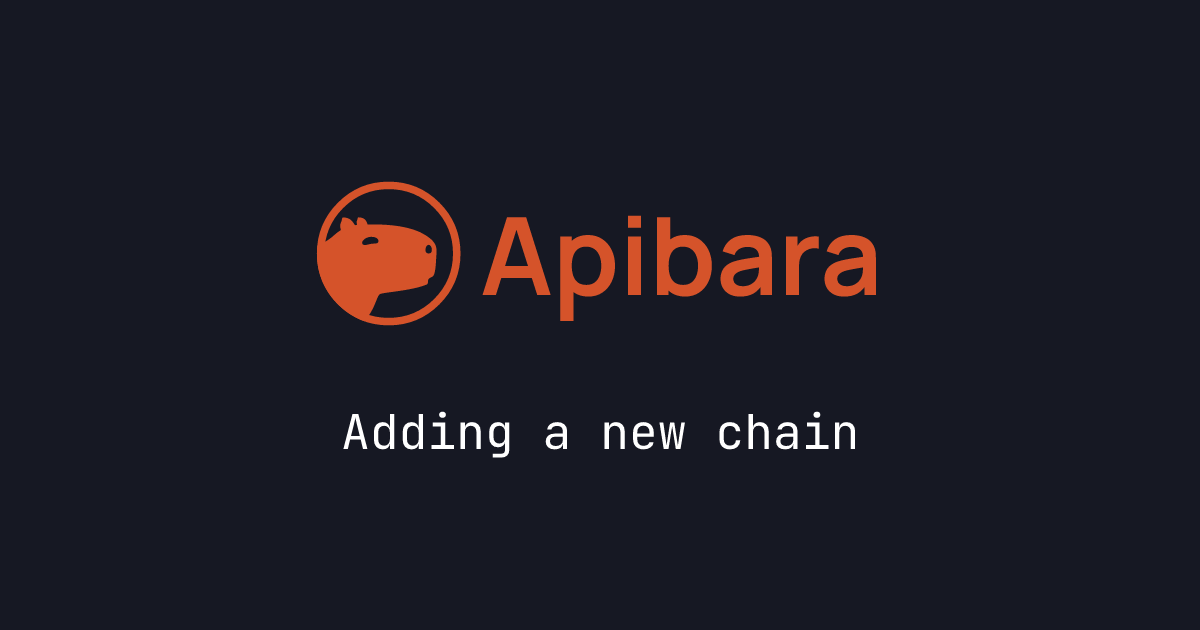 Adding a new chain - Apibara Documentation